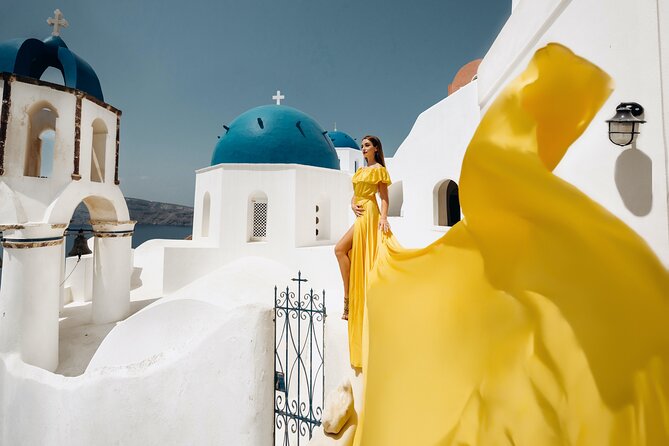 1-Hour Private Santorini Flying Dress Photoshoot - Pricing and Cancellation Policy