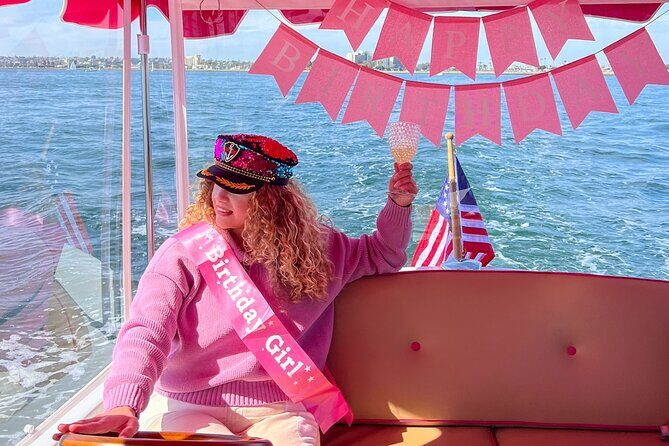 2-Hour Private Pink Bachelorette Boat Cruise in San Diego Bay - A Fun, Fashionable Spin on San Diego Harbor: The Pink Bachelorette Boat Cruise