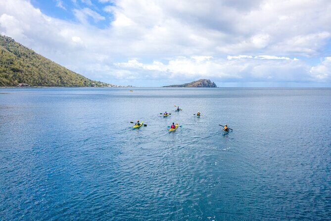 4 hours Kayak, Cave and Waterfall Adventure - Stop 1: Soufriere Bay – Kayaking in a Volcanic Wonderland