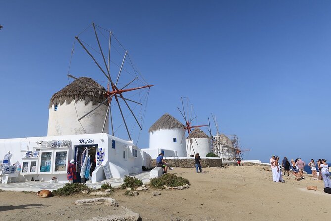 4Hours Mykonos Adventure Walk in Town & Minivan Countryside Tour - Key Points