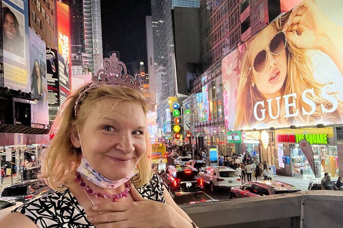 75-Minutes NYC Sightseeing Night Double Decker Bus Tour - Midtown and Times Square