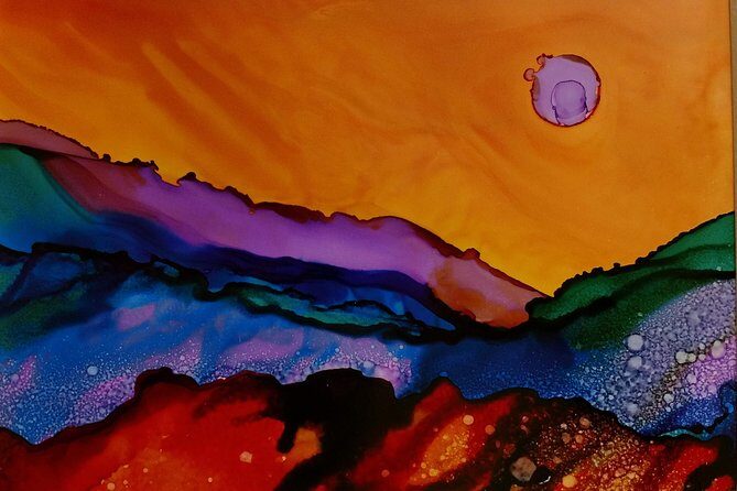 Alcohol Ink Landscape Art Class in Estes Park - What is the Alcohol Ink Landscape Art Class?
