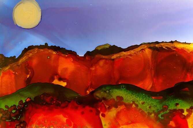 Alcohol Ink Landscape Art Class in Estes Park - The Experience in Practice