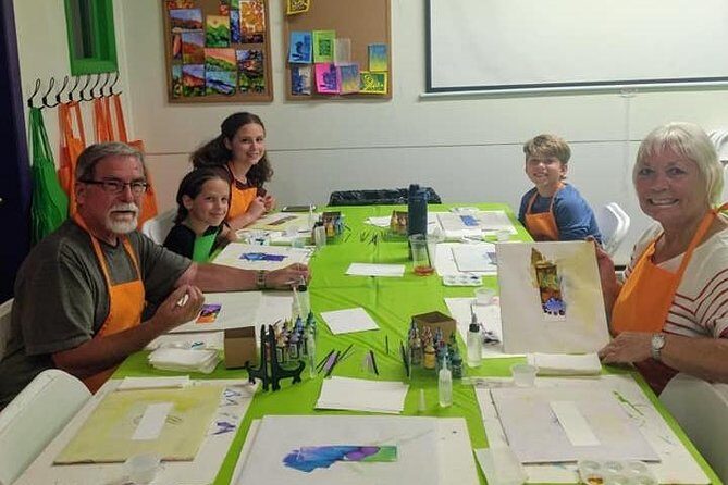 Alcohol Ink Landscape Art Class in Estes Park - The Sum Up