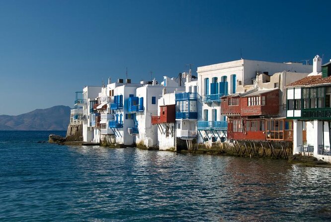 All incl. Rhenia & Sunset at Little Venice, hotel/cruise pickup - Discovering the Magic of a Mykonos Sunset Cruise