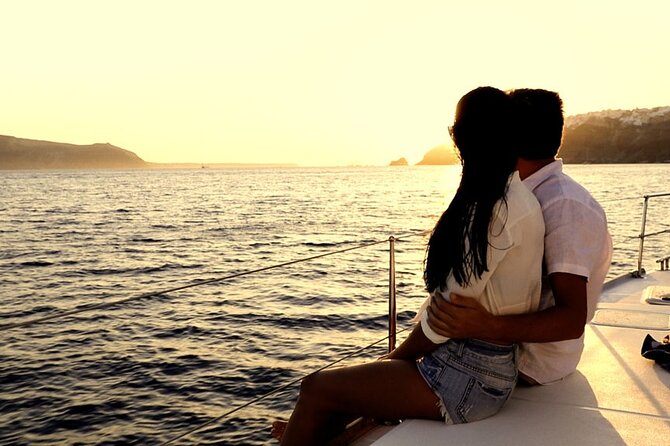 All-Inclusive: Santorini Luxury Sunset Cruise With Greek Meal - Sights and Stops During the Cruise