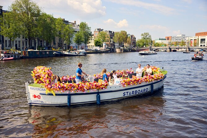 Amsterdam Flower Boat Canal Cruise With Local Guide - Amenities