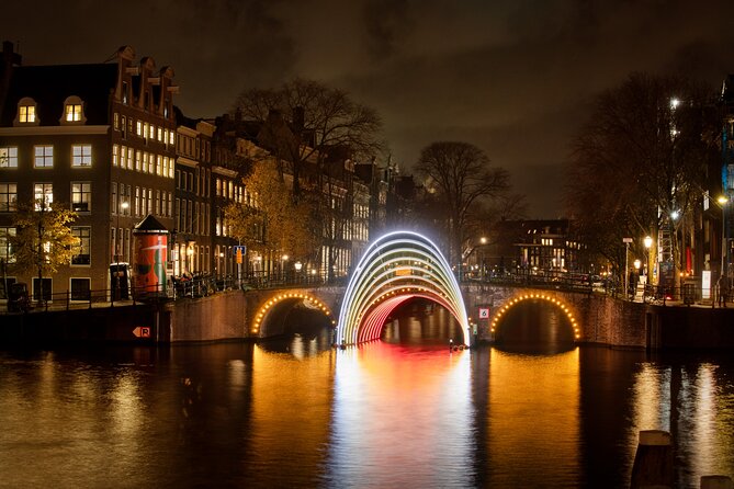 Amsterdam Light Festival Boat Tour With Warm Drinks - Key Points