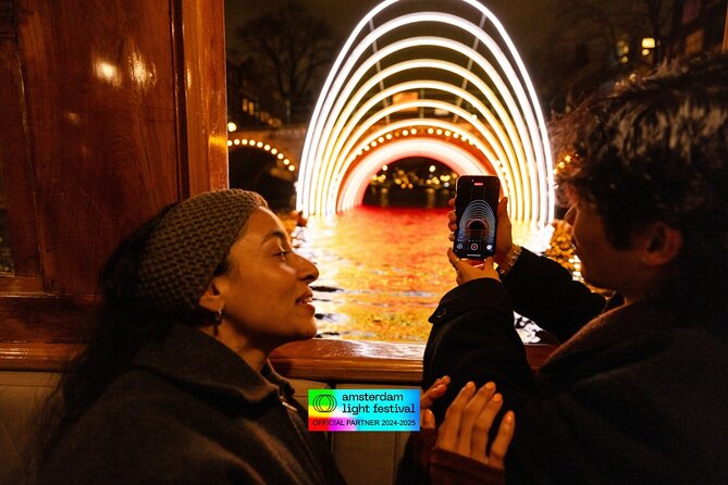 Amsterdam Light Festival: Canal Cruise Covered Saloon Boat - Amenities and Comfort Considerations