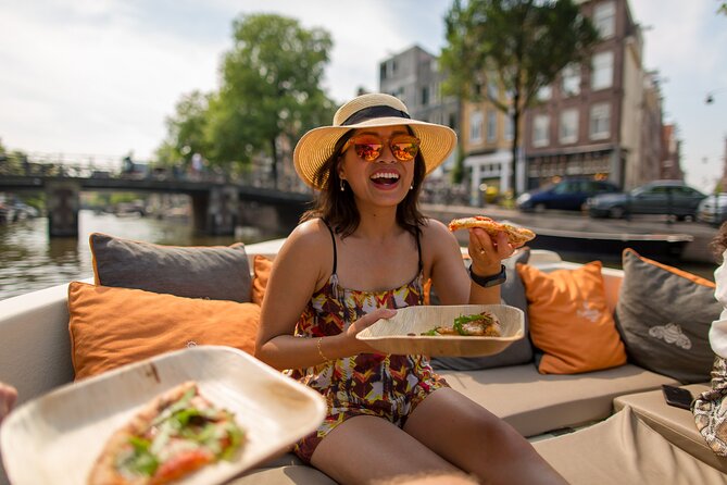 Amsterdam Private Boat Trip with Pizza and Unlimited Drinks - What the Stops Mean for You