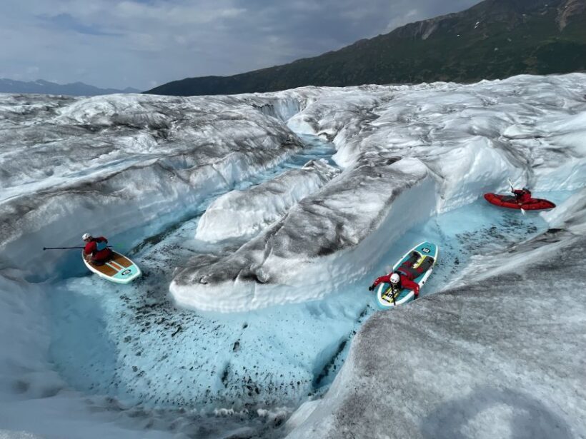 Anchorage: Knik Glacier Helicopter and Paddleboarding Tour - Glacial Lake Dip and Paddleboarding