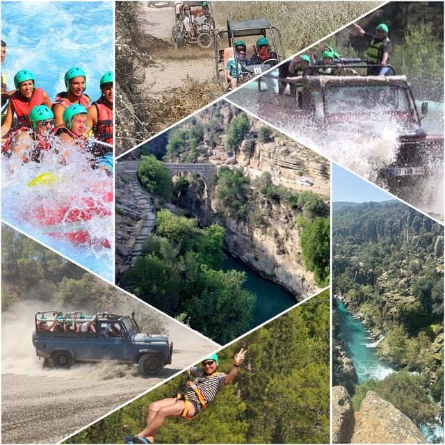 Antalya: Rafting Jeep Buggy&Quad Safari zipline canyon visit - The Itinerary: What You Can Expect
