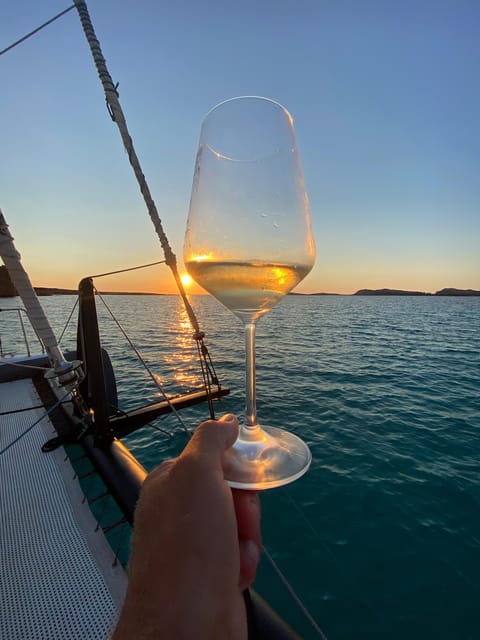 Aperitifs at Sunset on the Stintino Catamaran Burianacharter - Onboard Ambiance and Amenities