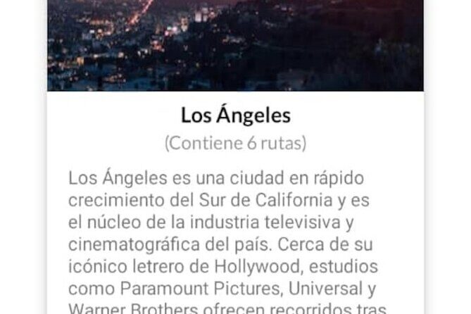 APP Self-Guided Route Los Angeles with Audioguide - Itinerary Breakdown