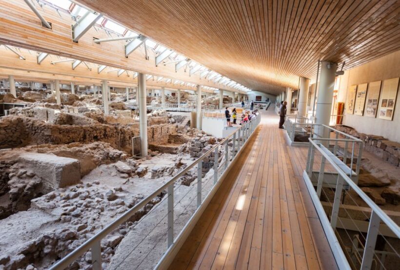 Archaeological Bus Tour To Akrotiri Excavations & Red Beach - FAQ