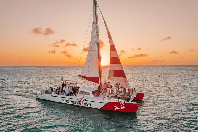 Aruba Sunset Sail Dinner Cruise with Open Bar by Catamaran - Key Points