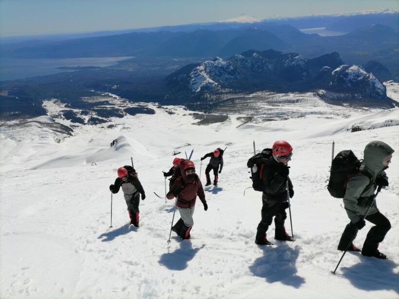 Ascent to Villarrica volcano 2,847masl, from Pucón - Reaching the Summit: Breathless and Breathtaking