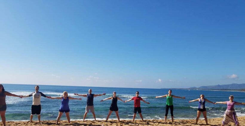 At the Kauai Shores Hotel: Kauai Yoga on the Beach Class - An Honest Look at the Kauai Yoga on the Beach Class