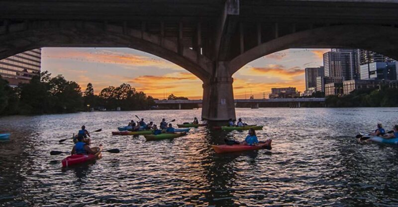 Austin: Congress Avenue Sunset Bat Kayaking Tour - Approaching the Congress Avenue Bridge