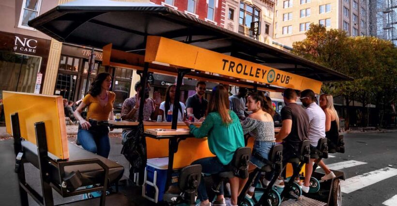 Austin: Trolley Pub Austin Public Mixer Tour - The Pedal Power and Safety