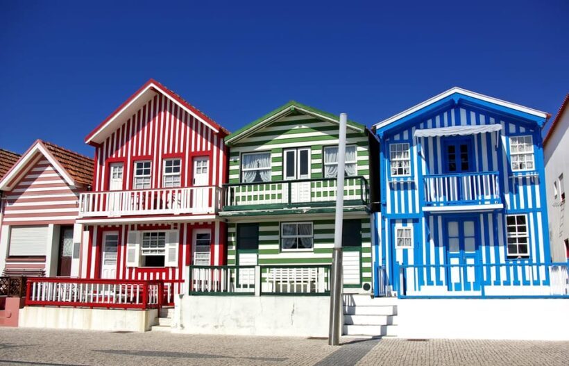 Aveiro and Costa Nova Half Day Tour with Cruise from Porto - Costa Nova’s Colorful Houses
