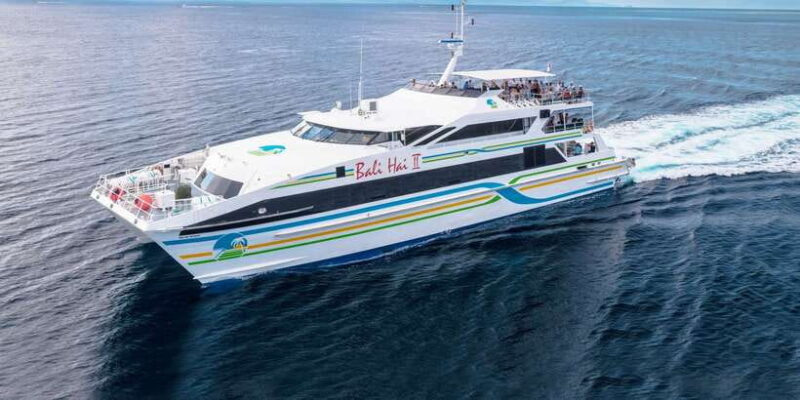 Bali Benoa: Lembongan Reef & Water Activities Day Cruise - The Arrival at Lembongan Island and the Purpose-Built Pontoon