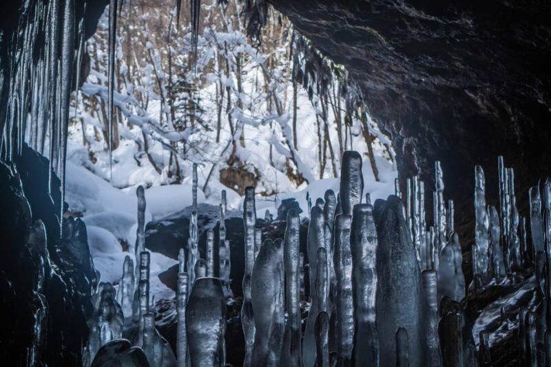 Bamboo Ice Cave: Snowshoe to See a Natural Phenomenon! - Snowshoeing Through Scenic Forests