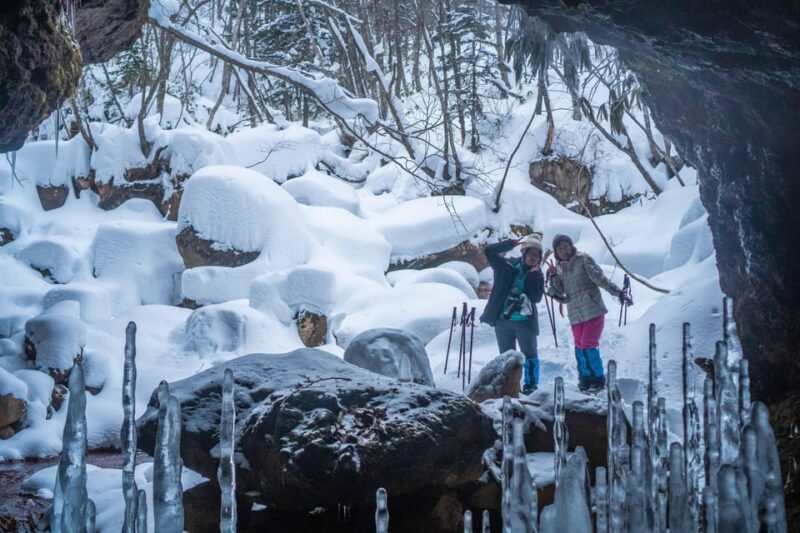 Bamboo Ice Cave: Snowshoe to See a Natural Phenomenon! - Lunch Amidst Snow-Covered Trees