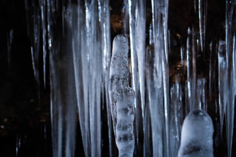 Bamboo Ice Cave: Snowshoe to See a Natural Phenomenon! - Tracking Animal Footprints in the Snow