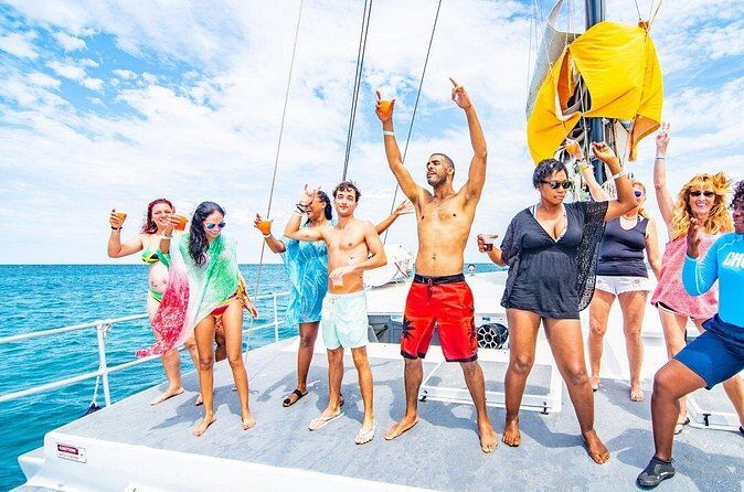 Bamboo Rafting and Catamaran Cruise Party Boat Tour Montego Bay - Transportation, Duration, and Group Size