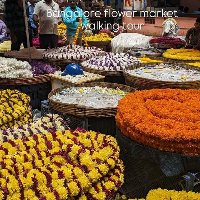 Bangalore Walking Tour KR Flower Market,Fort,Tippu palace - Key Points