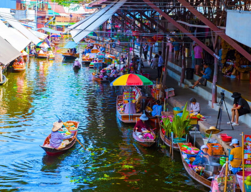 Bangkok: Damnoen Saduak Floating & Train Market Private Tour - Key Points