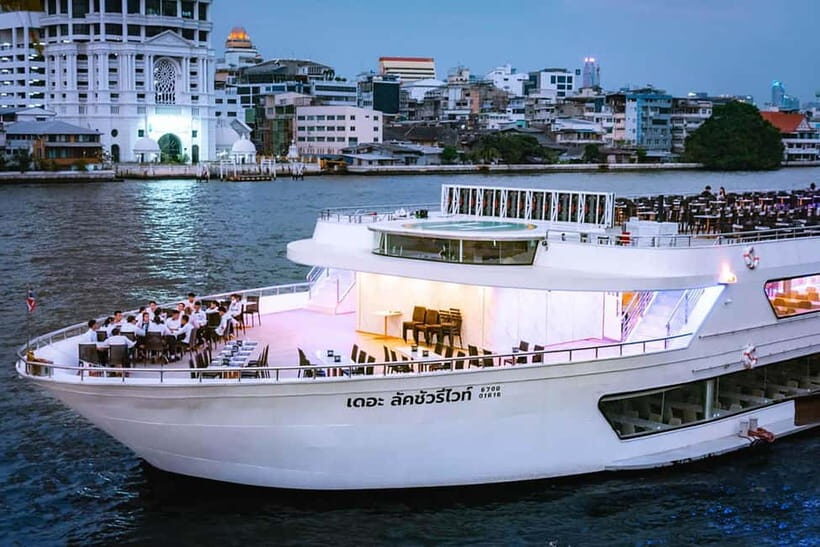Bangkok Luxury White: Sunset or Buffet Dinner Cruise - Key Points