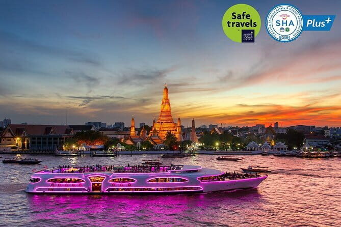 Bangkok Manohra Cruise Sunset Dining on Chao Phraya River - FAQs