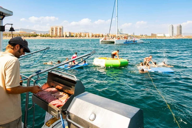 Barcelona: Catamaran Party Cruise with BBQ Meal - An Authentic Barcelona Experience on the Water