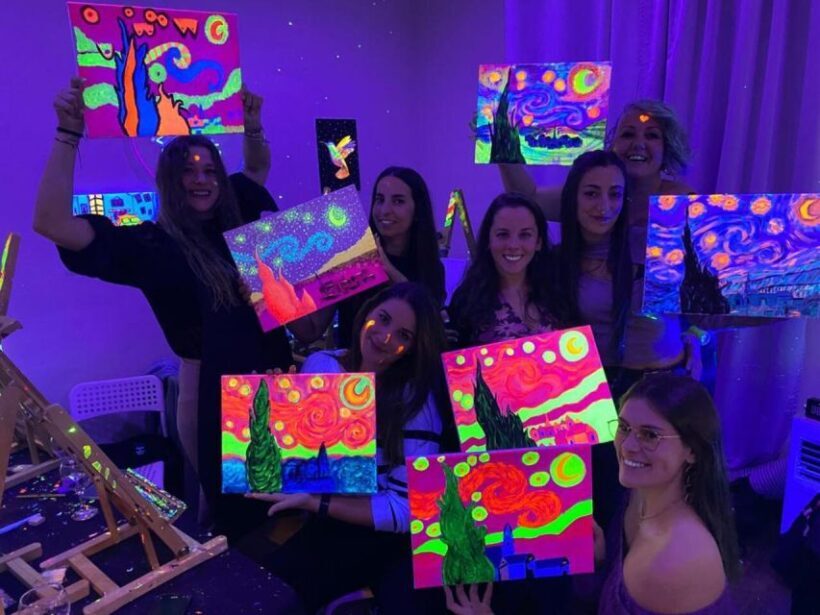 Barcelona: Fluorescent Paint and Wine Workshop - Practical Details