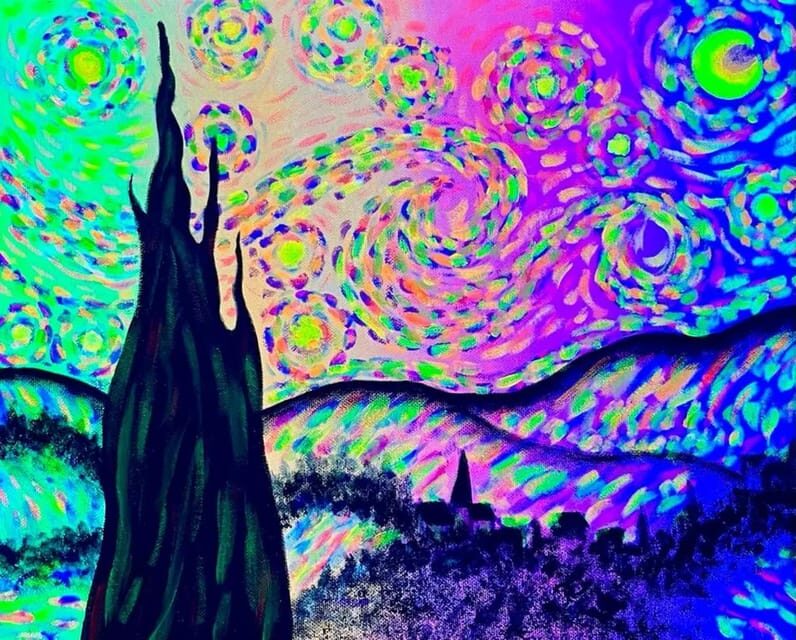 Barcelona: Wine and Van Gogh Paint and Sip Painting Class - The Sum Up