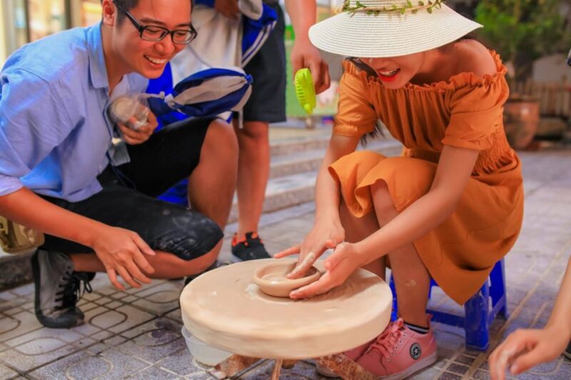 Bat Trang Pottery ancient village by Motorbike - Lunch Near Bat Trang Market