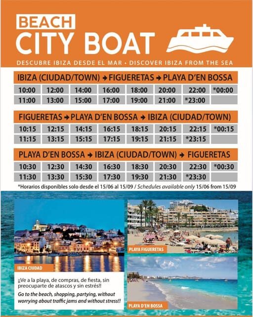 Beach "HOPPING" Ibiza ( Town ) - Figueretas - Playa d" Bossa - Overview of the Experience