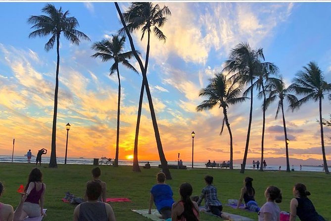 Beach Yoga on Waikiki With Diamondhead Backdrop - Class Details and Offerings