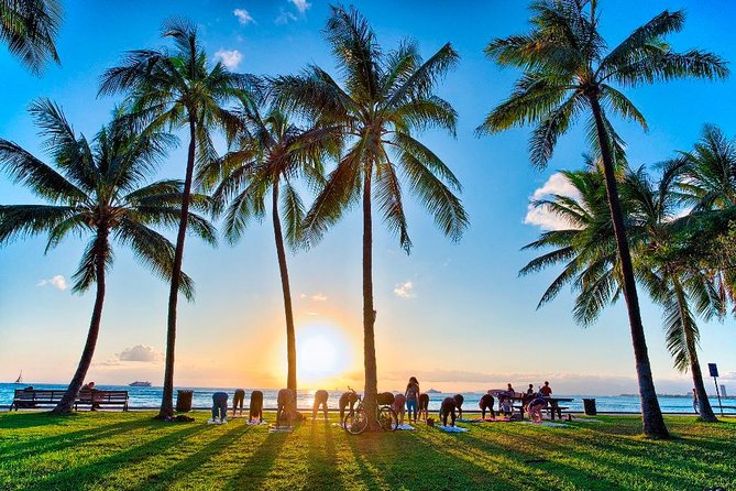 Beach Yoga on Waikiki With Diamondhead Backdrop - Positive Traveler Experiences