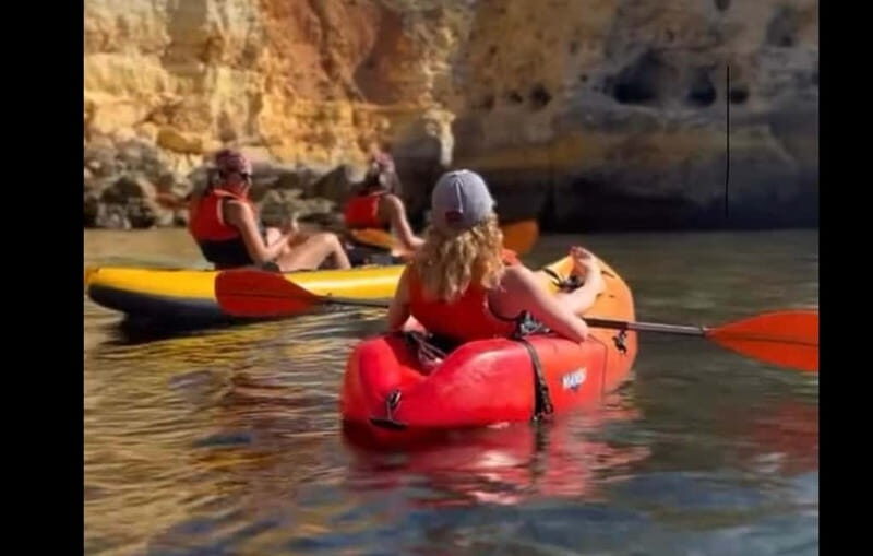 Benagil: Guided Kayak Tour inside caves and Praia da Marinha - What youll experience on the water