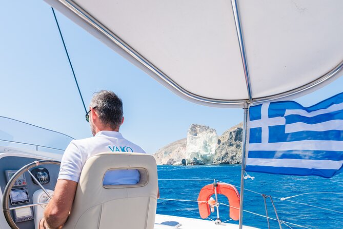 Best of Santorini Private Half-Day Catamaran Cruise With Transfer and Meal - The Sum Up