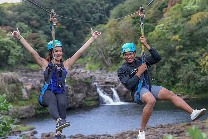 Big Island 9-Line Zipline Experience Plus Kayaking Tour - Taking in the Water Activities