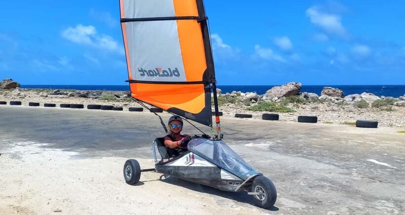 Blokart Landsailing on the shores of the Caribbean Bonaire - The Value of Landsailing Bonaire