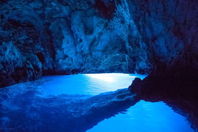 Blue Cave & Blue Lagoon, Vis and Hvar Islands Group Tour From Split & Trogir - Blue Cave Entrance Fees
