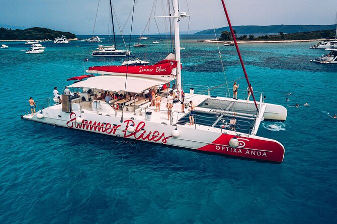 Blue Lagoon, Trogir & ČIovo Catamaran Tour With Food and Drinks - Key Points