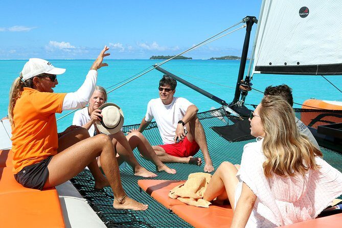 Bora Bora Half-Day Catamaran Sailing, Snorkeling and Floating Bar Experience - Key Points