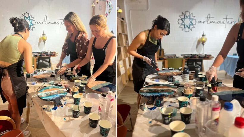 Brisbane: Resin Art Classes - Cheeseboards & Coasters - The Value of the Experience