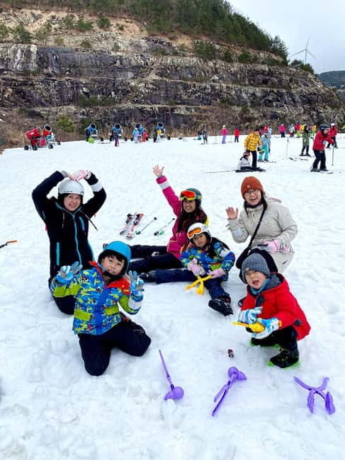 Busan: Eden Valley Resort Winter Ski Snowboard Sled Day Tour - Key Points